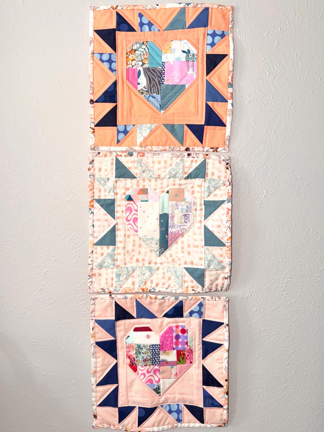 Starry Heart Mini Quilt (3 Options) - Etsy