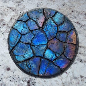 Lava Rock Blue Resin Glass Cutting Board Trivet Hot Plate Charcuterie ...