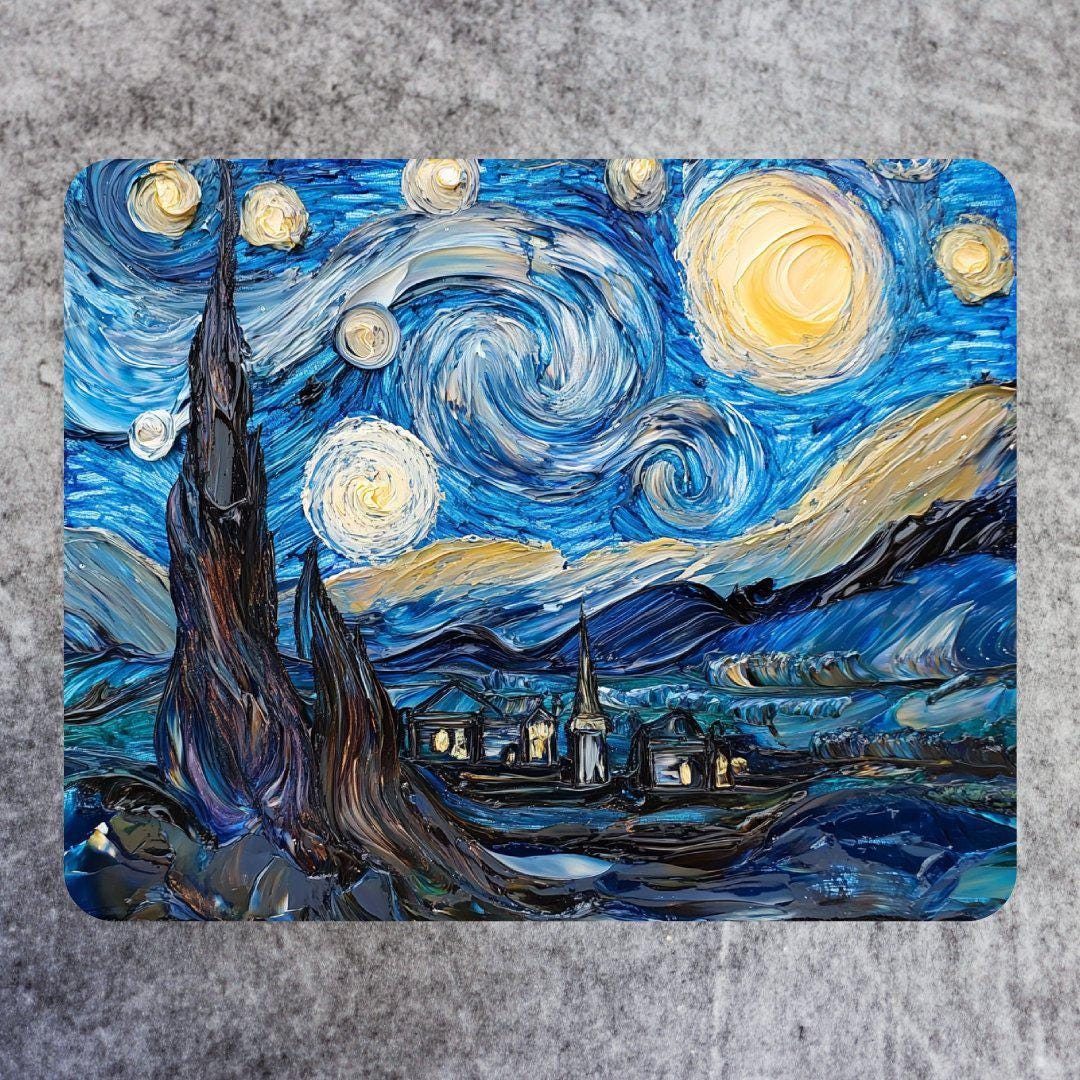 Starry Night by Monet Glass Cutting Board, Rectangle 11x8 and 15x12 ...