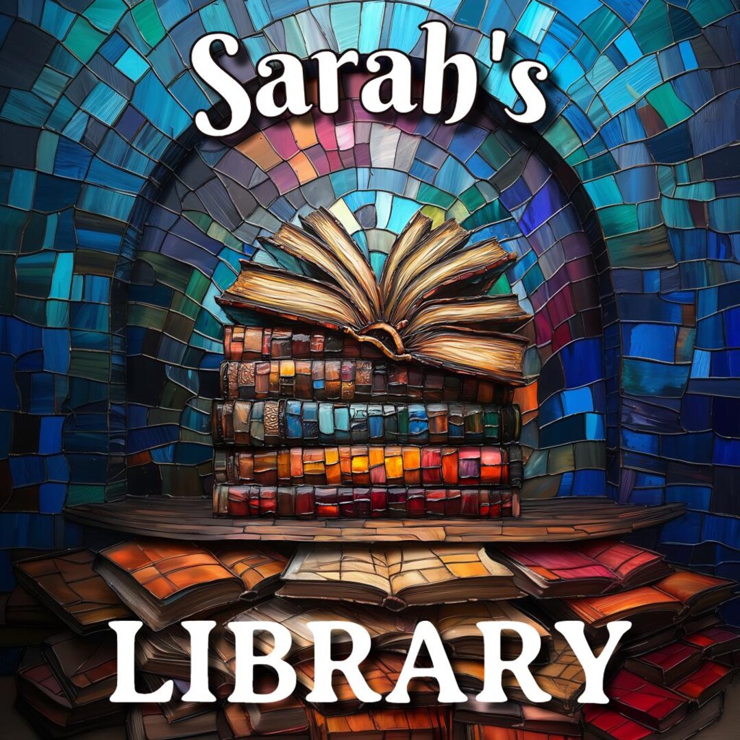 Stack of Books Personalized Library Sign Book Lover Bookworm Biblio ...