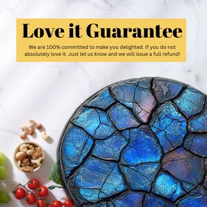 Lava Rock Blue Resin Glass Cutting Board Trivet Hot Plate Charcuterie ...