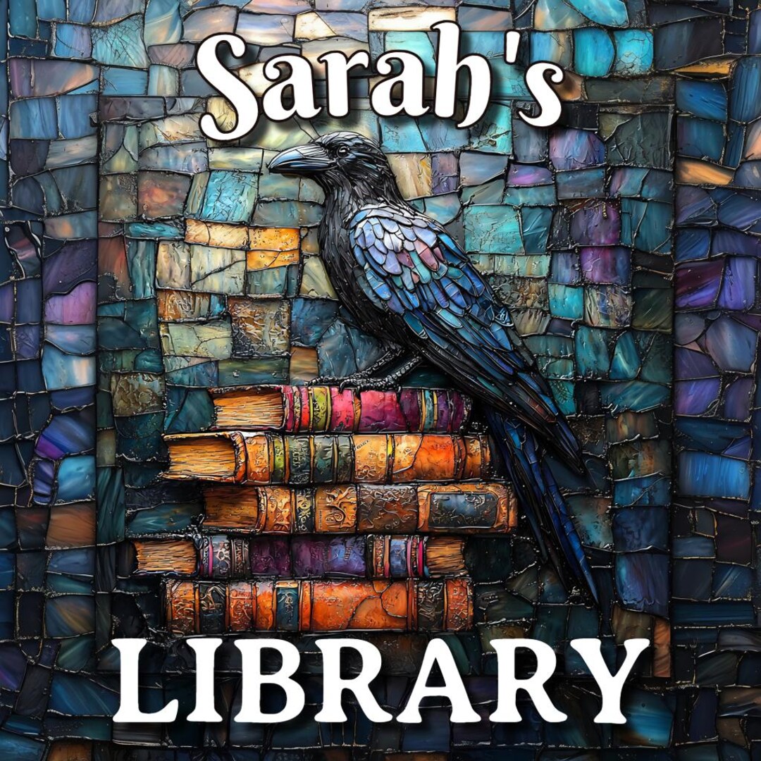 Raven Stack of Books Personalized Library Sign Book Lover Bookworm ...
