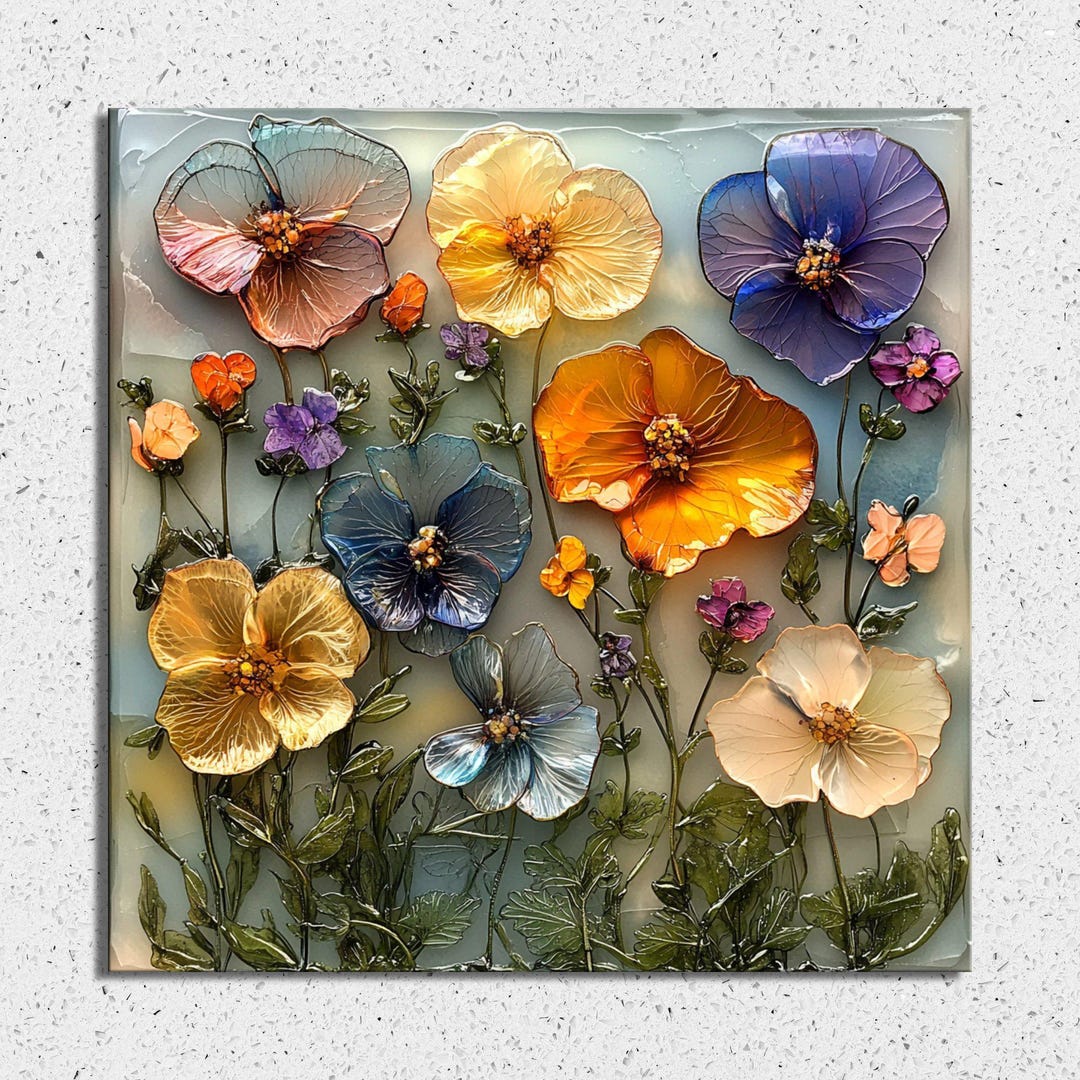 Dried Flowers in Resin Fridge Magnet 2-inch Strong Refrigerator Magnet ...