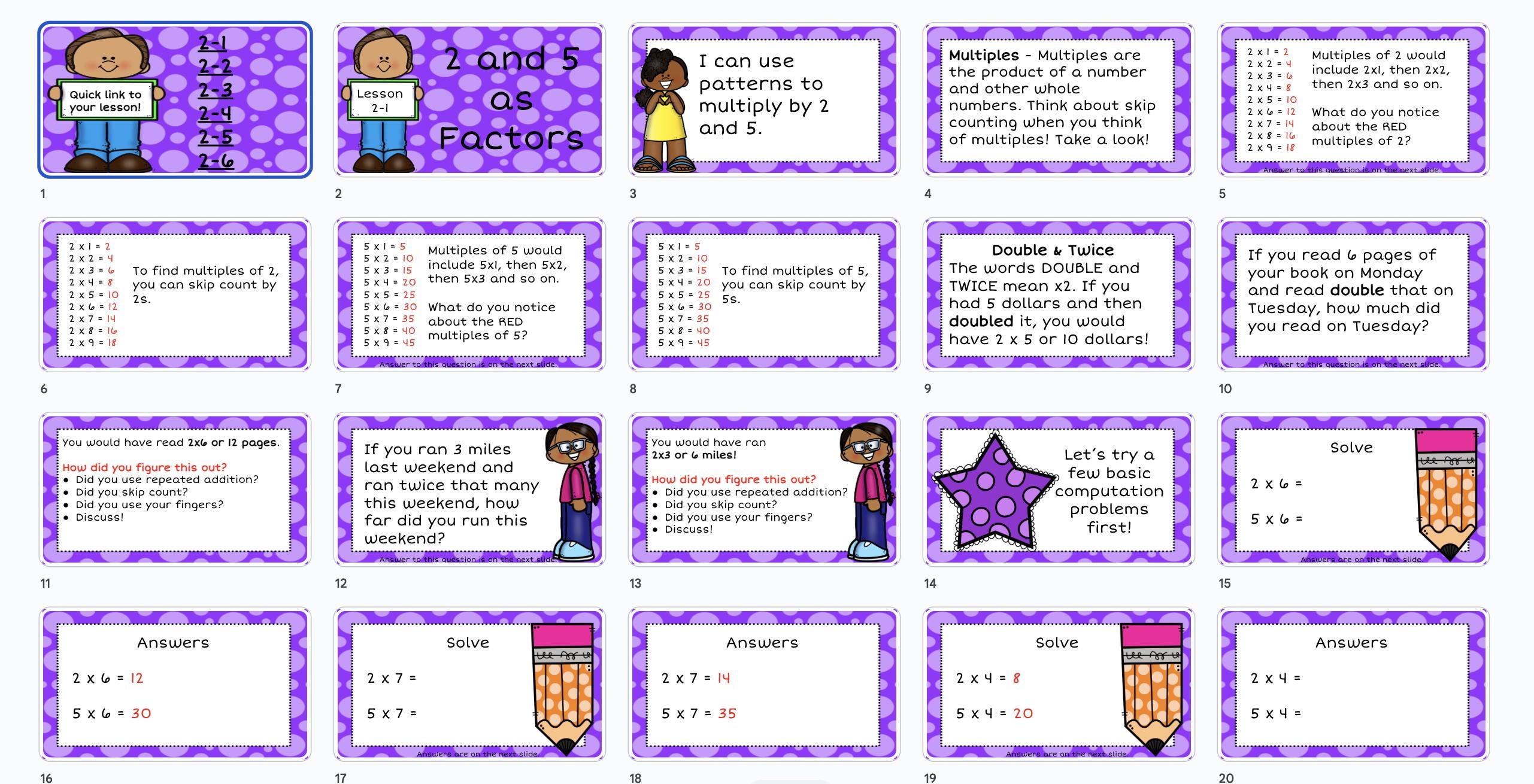 Envision 2020/2024 3rd Grade - Google Slide Lessons for the Full Year ...