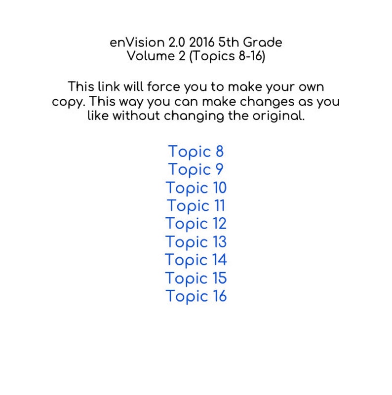 Envision Math (2016) 5th Grade - Volume 2 Bundle - Topics 8-16 - Daily ...