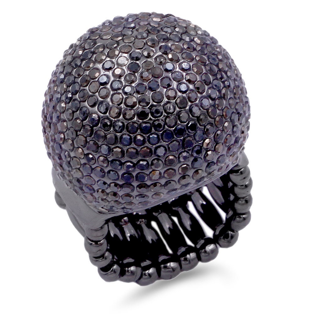 Lavencious Snowball Rhinestone Cocktail Stretch Ring Party Ring for Women Free Sizes for 6 to 10 ...