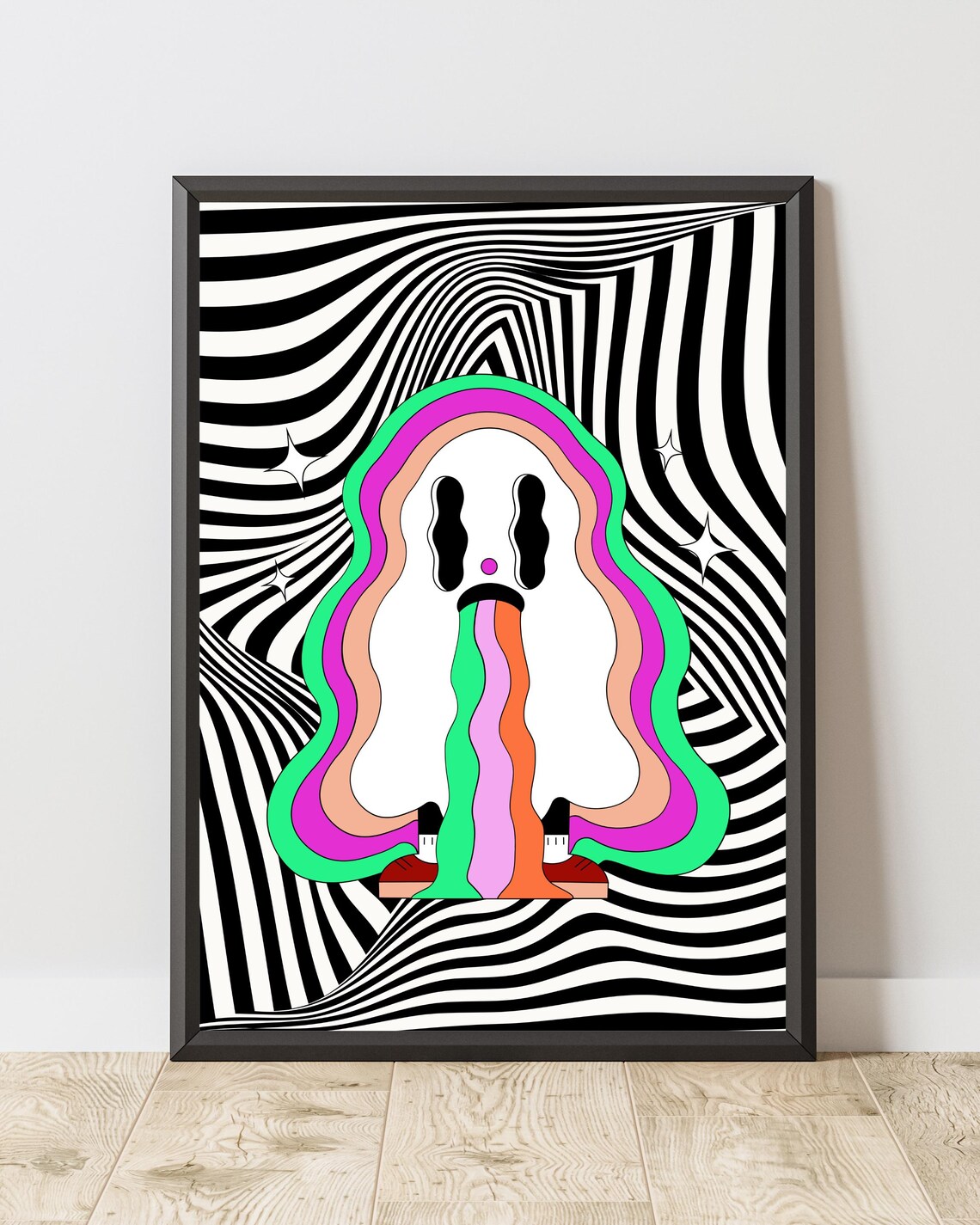 Trippy Wall Art, Ghost Poster, Trippy Room Decor, Room Decor Aesthetic ...