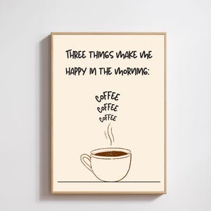 Coffee Poster Set of 3, Kitchen Decor,brown Coffee Corner Wall Art ...