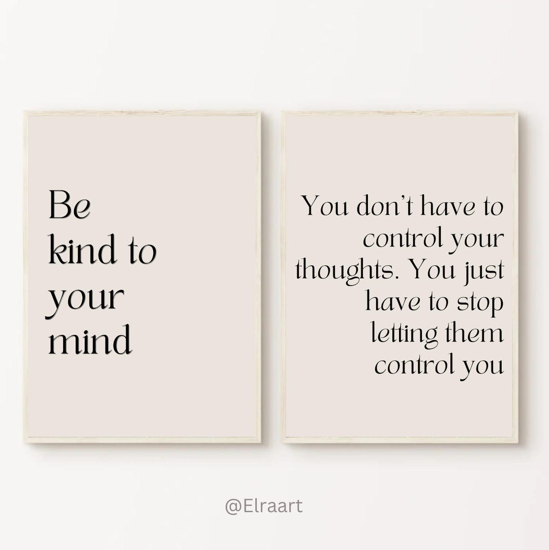 Set of 5 Mental Health,inspirational Wall Hanging,mental Health Gifts ...