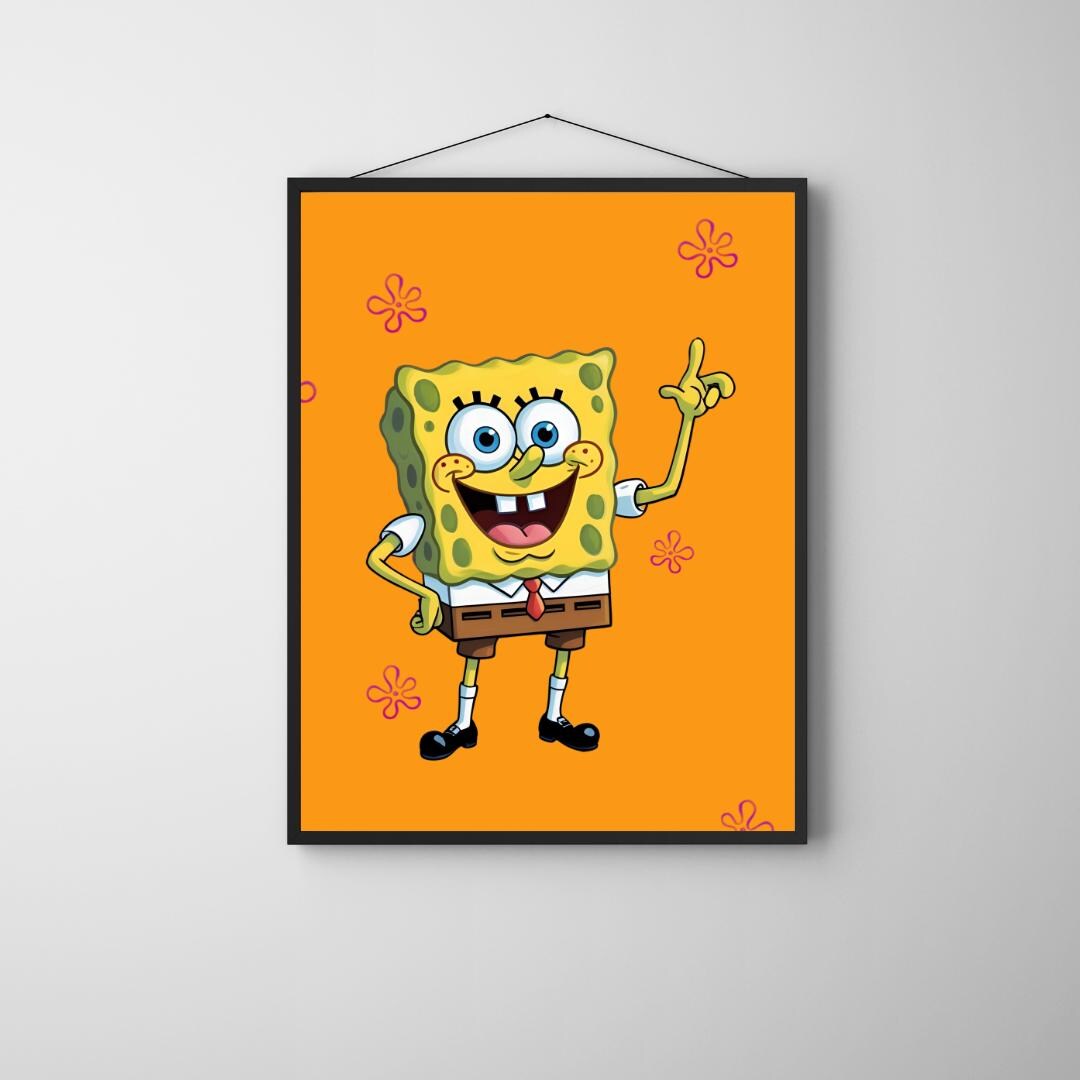 Spongebob Print, Squarepants Print, Spongebob Poster, Cartoon Poster ...