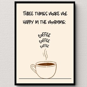 Coffee Poster Set of 3, Kitchen Decor,brown Coffee Corner Wall Art ...