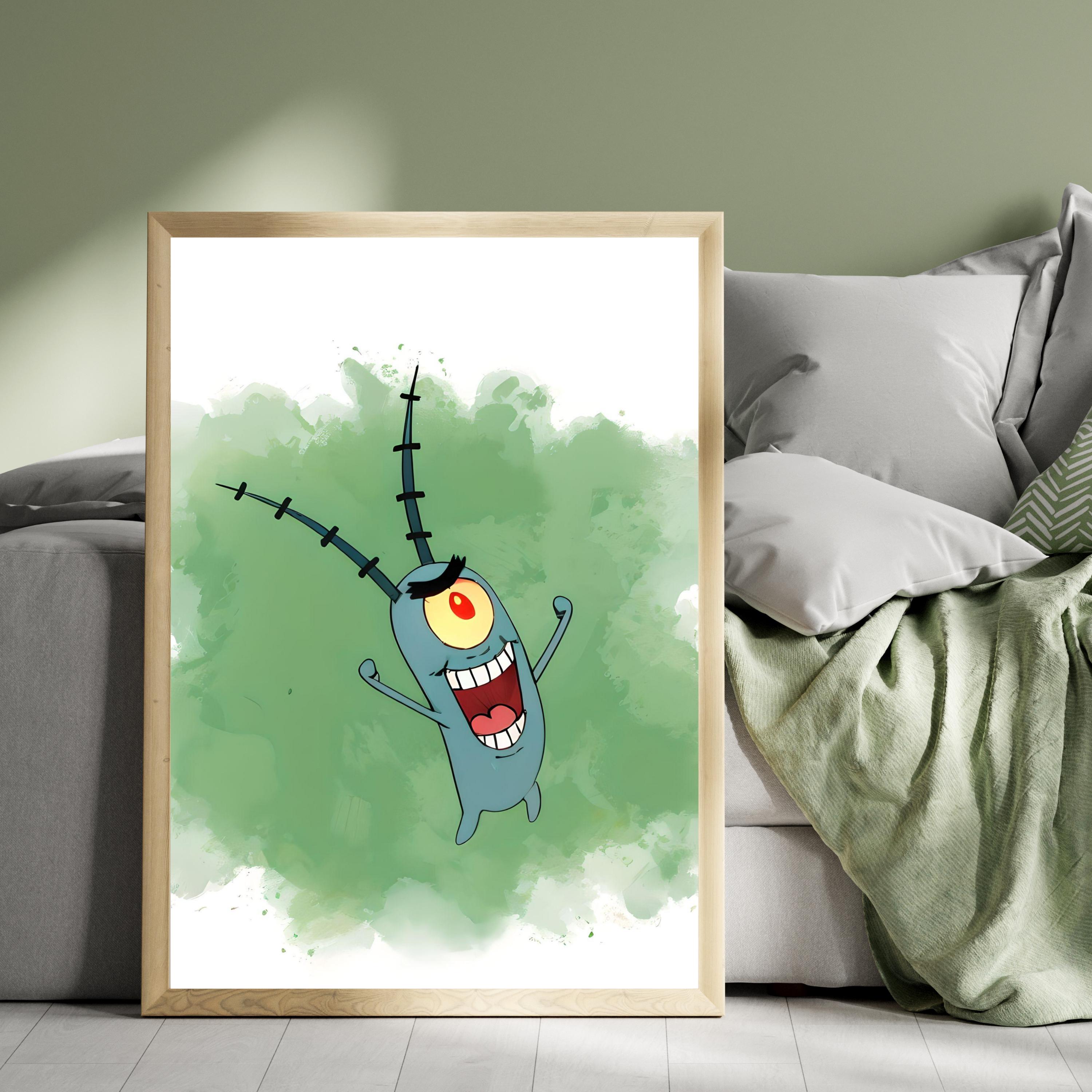 Sheldon James Plankton, Cartoon Poster, Plankton Print, Plankton Poster ...