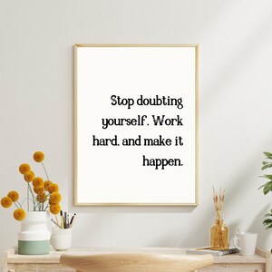 Motivational Posters, Set of 5 PRINTABLES, Office Decor Motivation Wall ...