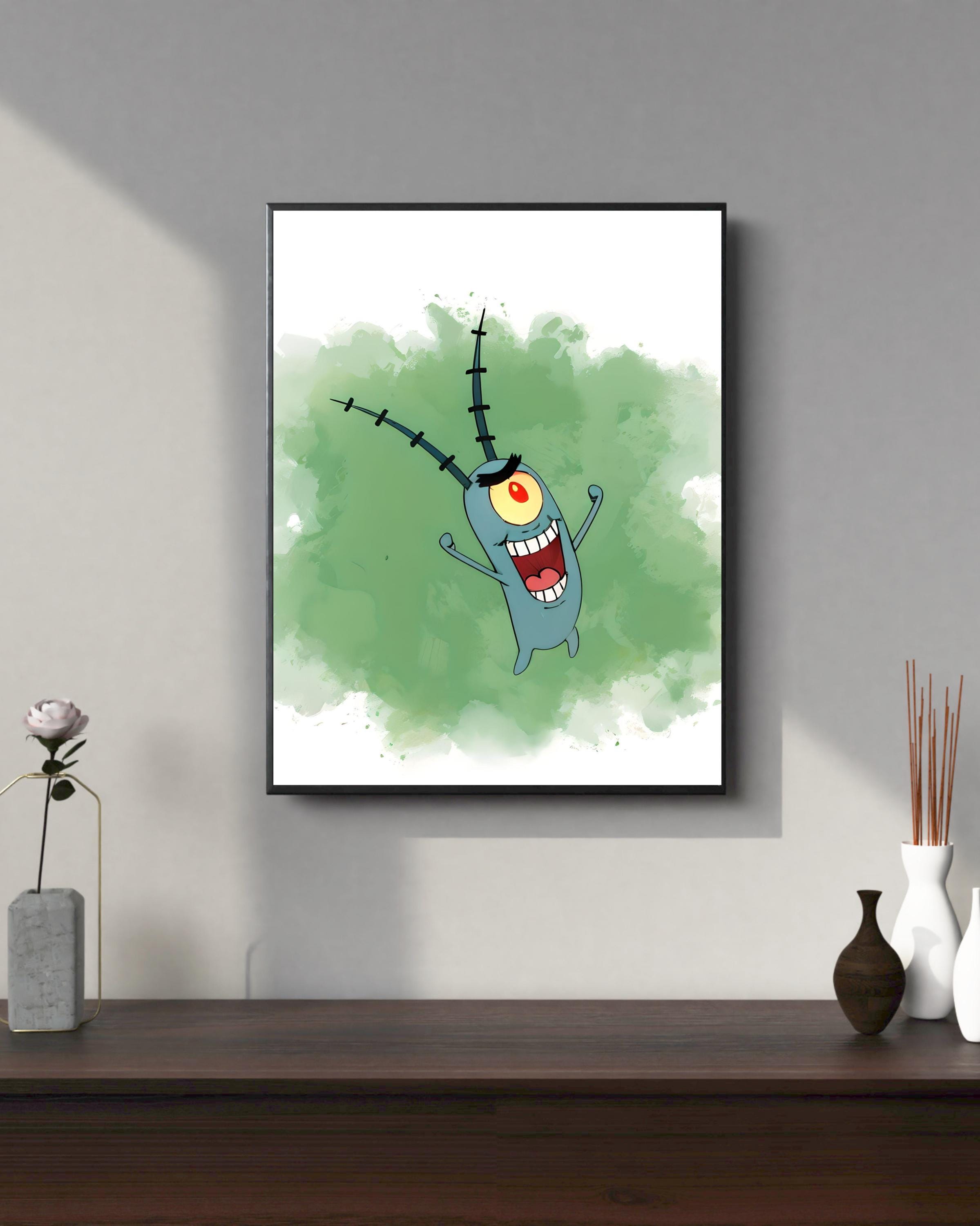 Sheldon James Plankton, Cartoon Poster, Plankton Print, Plankton Poster ...