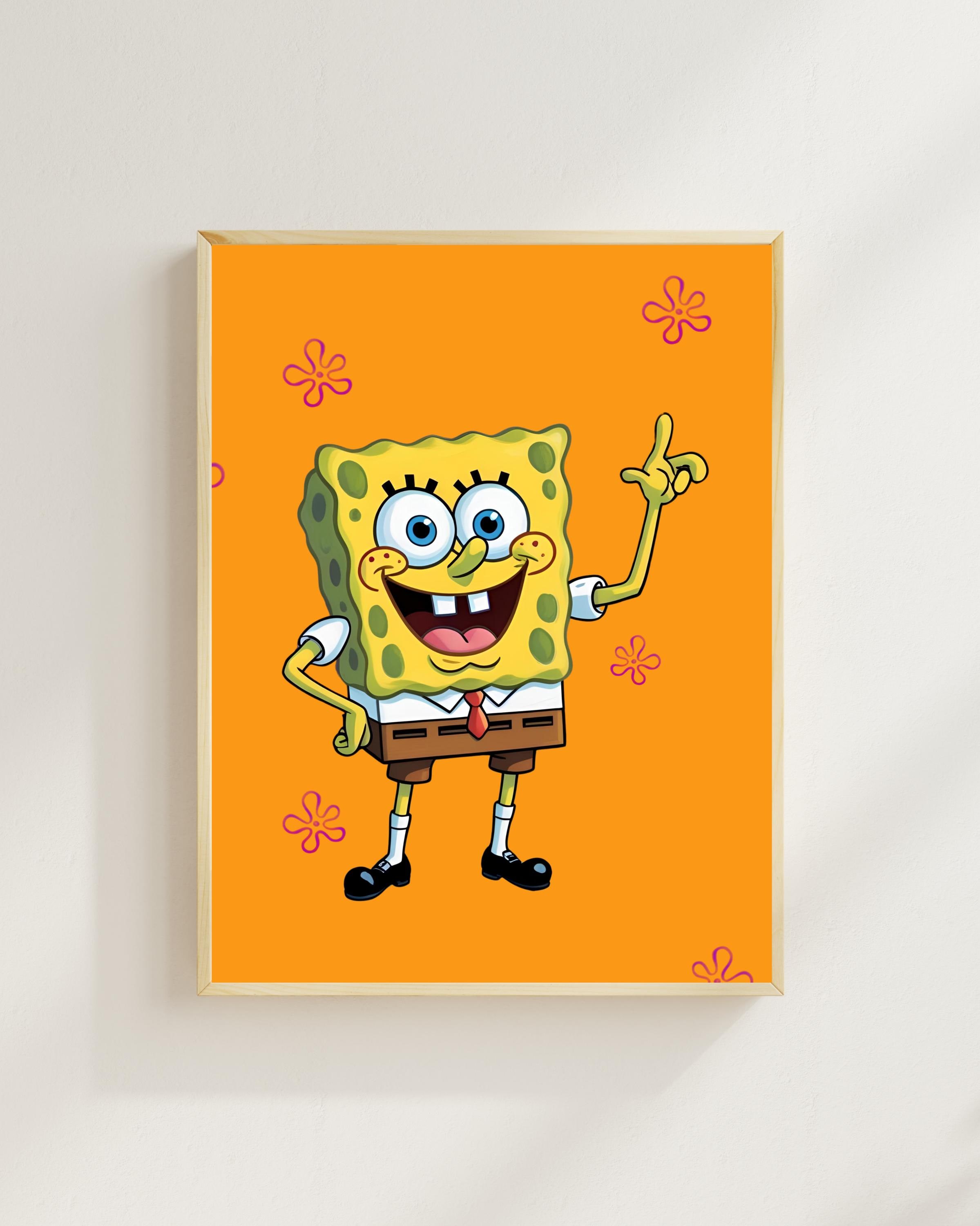 Spongebob Print, Squarepants Print, Spongebob Poster, Cartoon Poster ...
