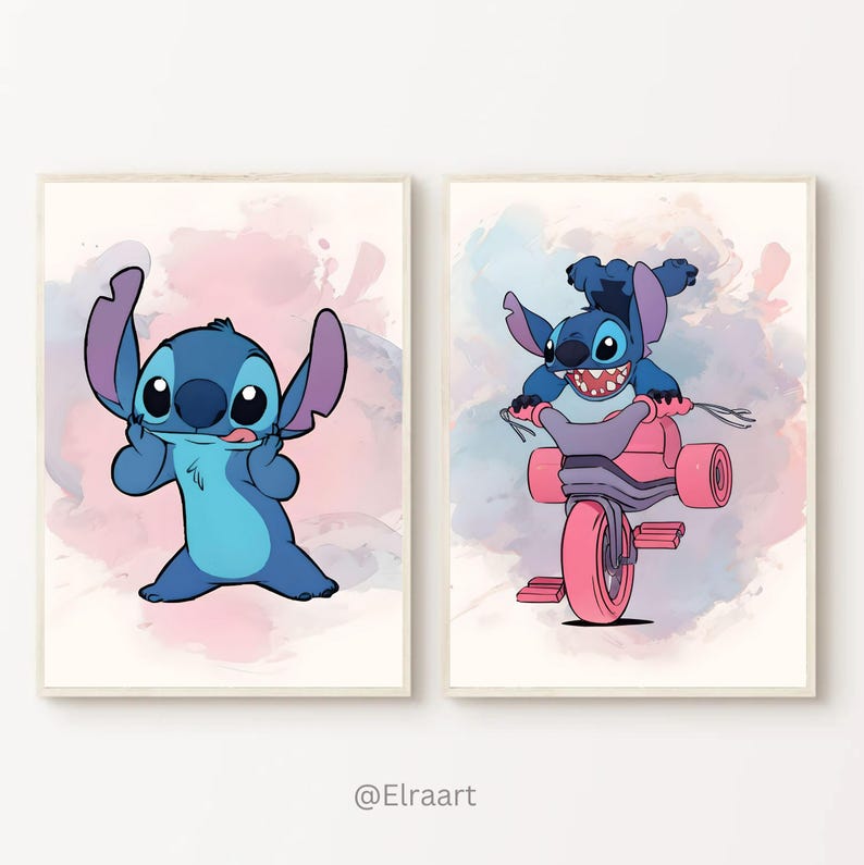 Set of 14 Lilo and Stitch Poster - Nursery Art Prints, Nursery Decor ...