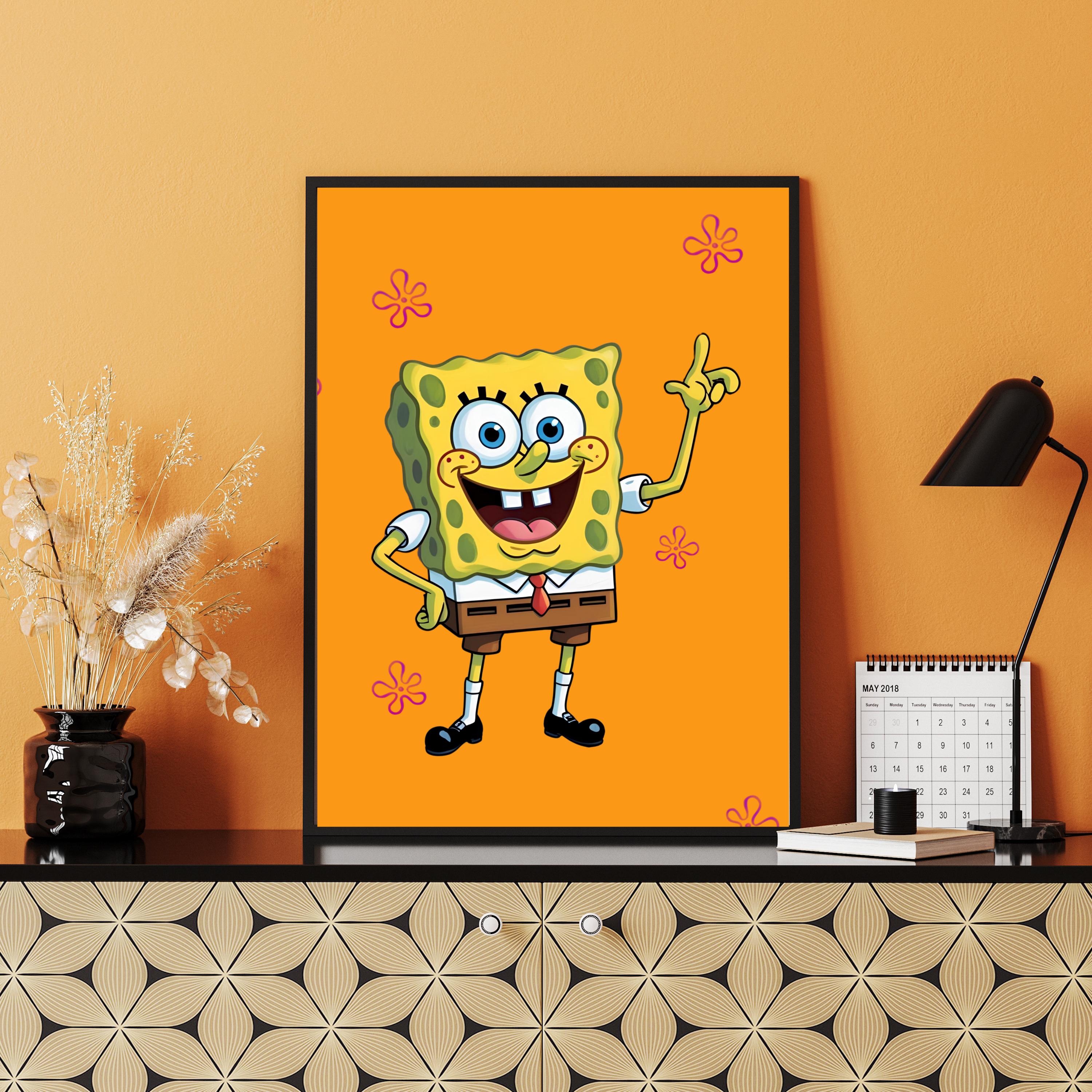 Spongebob Print, Squarepants Print, Spongebob Poster, Cartoon Poster ...