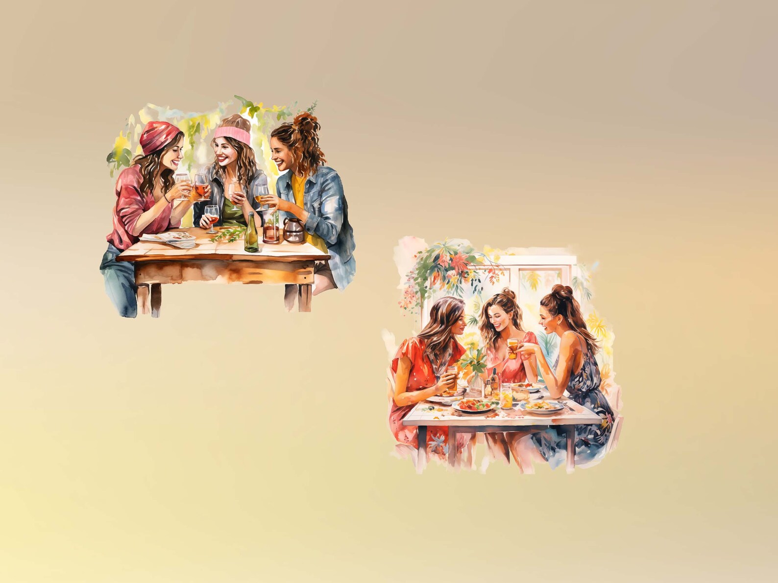 Girls Trip PNG Clipart Bundle, Friends, Beach, Drinks, Girls Trip ...