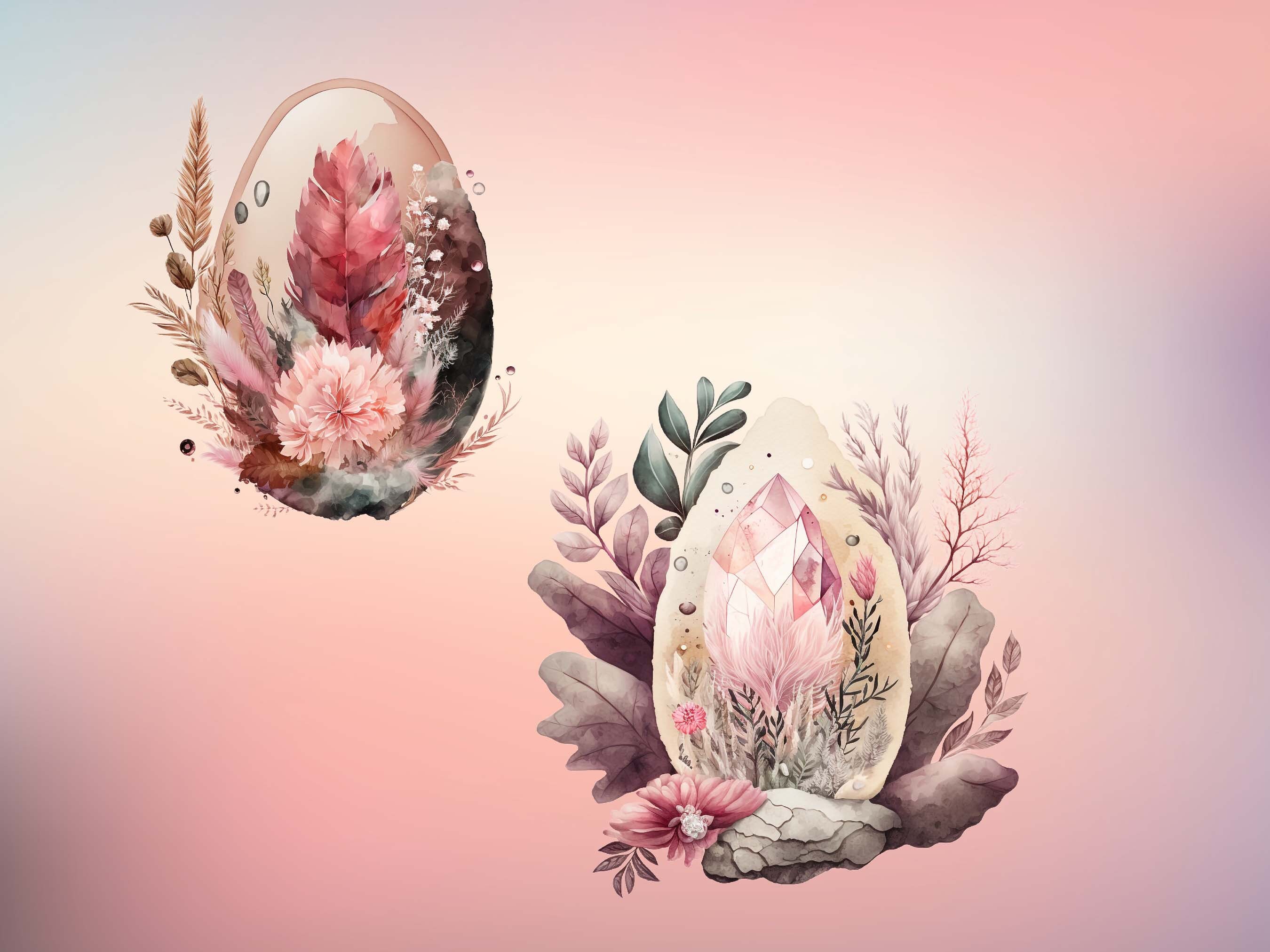 Watercolor Western Boho Clip Art Bundle 20 PNG Graphics, Bohemian ...