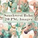 Watercolor Western Boho Clipart Mega Bundle - 100 PNG Graphics ...