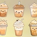 Coffee Kawaii Clipart Bundle 20 Cute Coffee PNG Clip Art, Coffee ...