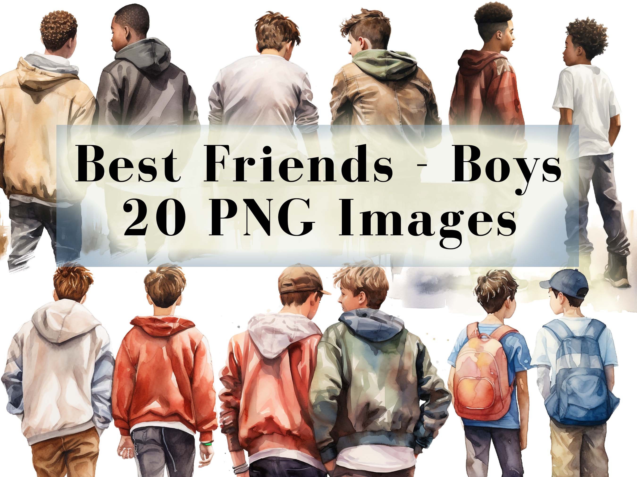 Best Friends Clipart - 20 PNG Graphics, Brothers PNG, Boyfriends Clip ...