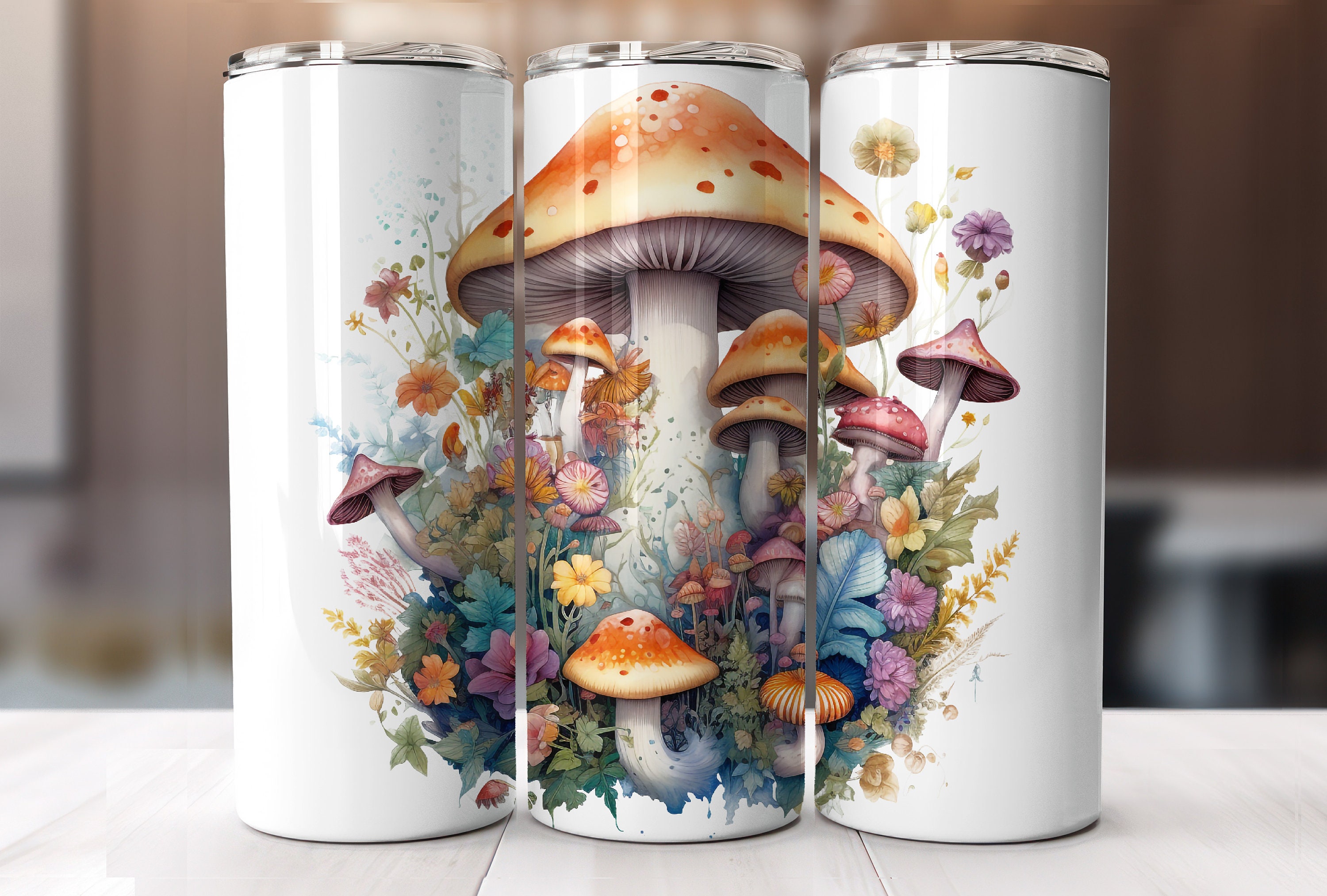 Watercolor Mushrooms Clipart Bundle 20 Mystical Fantasy Toadstool PNG ...