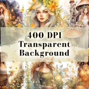 Spring Goddess Clipart, Spring Fantasy Clip Art, 20 Wildflower Goddess ...
