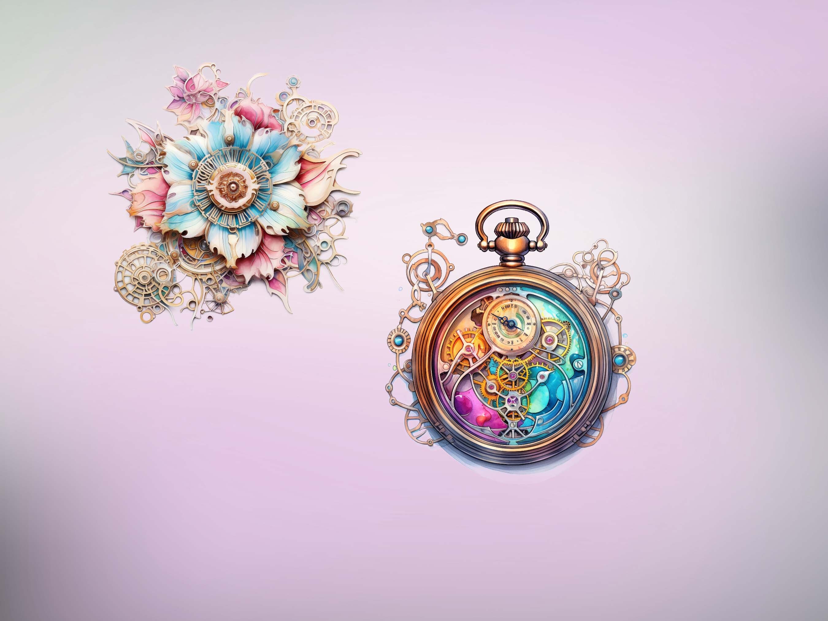 Pastel Steampunk Clipart Bundle 20 PNG Graphics Steampunk - Etsy