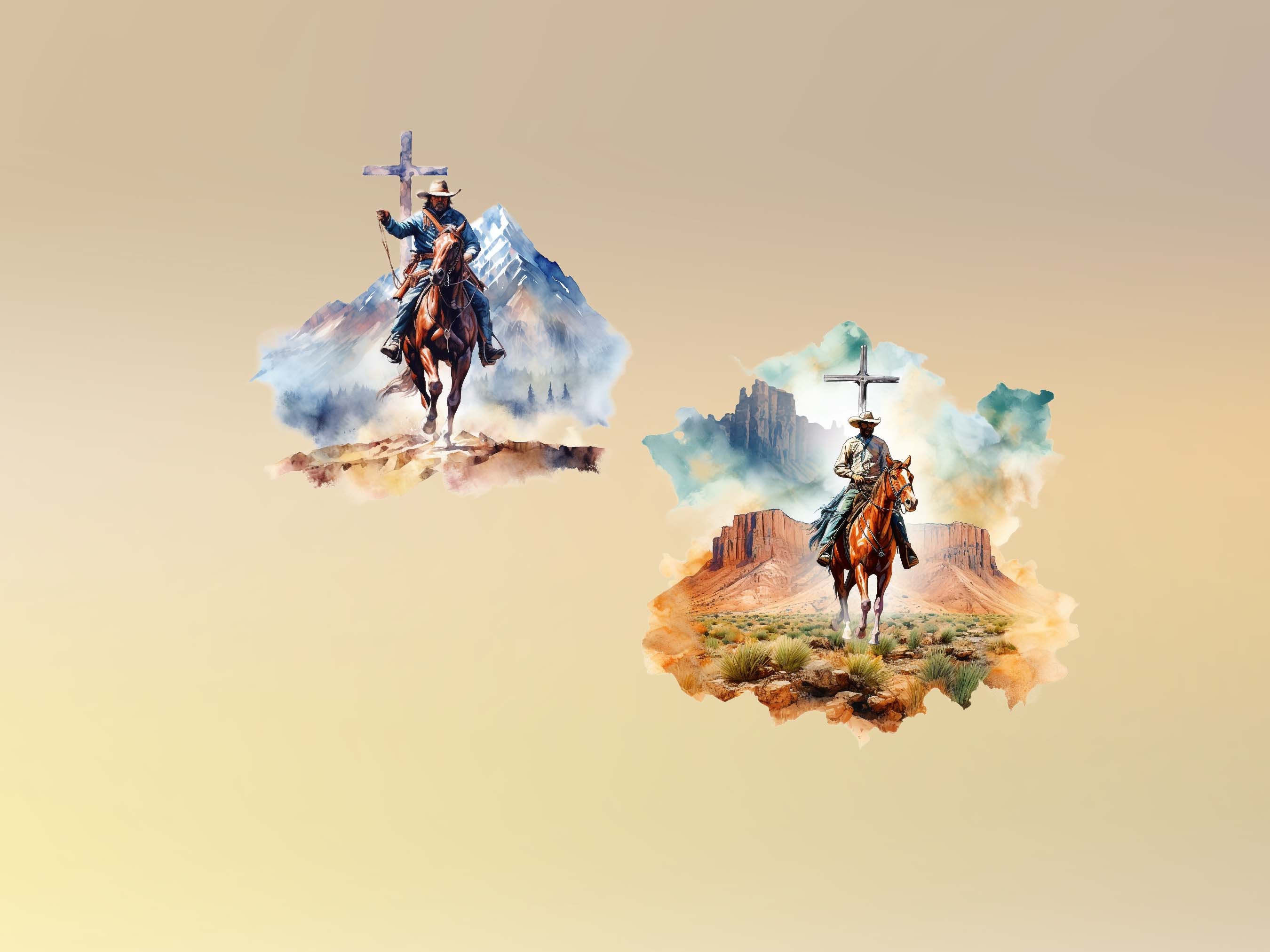 Christian Cowboy PNG Designs for Sublimation, 20 Western Christian PNG ...
