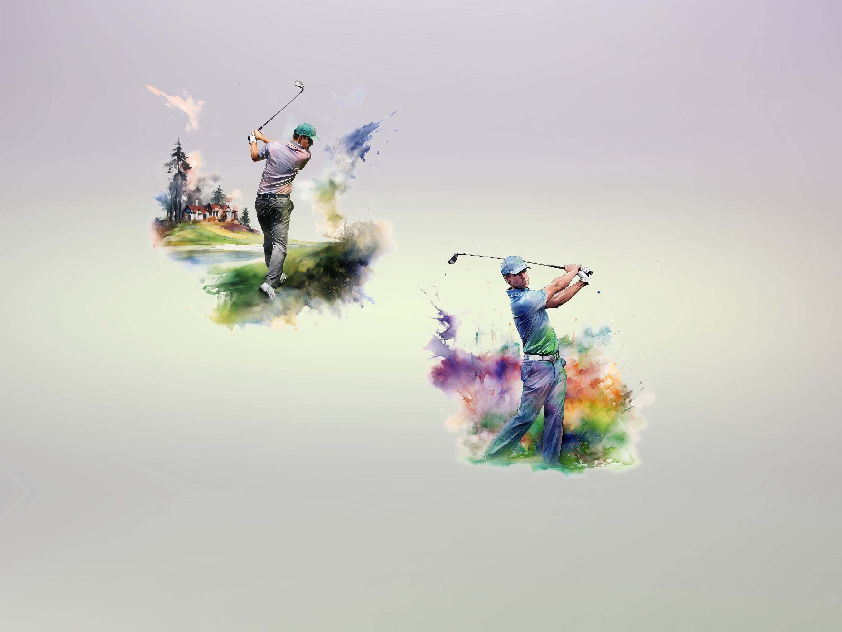 Watercolor Golf Clipart Golf Club PNG Golfer Graphics Golf Ball Clipart ...