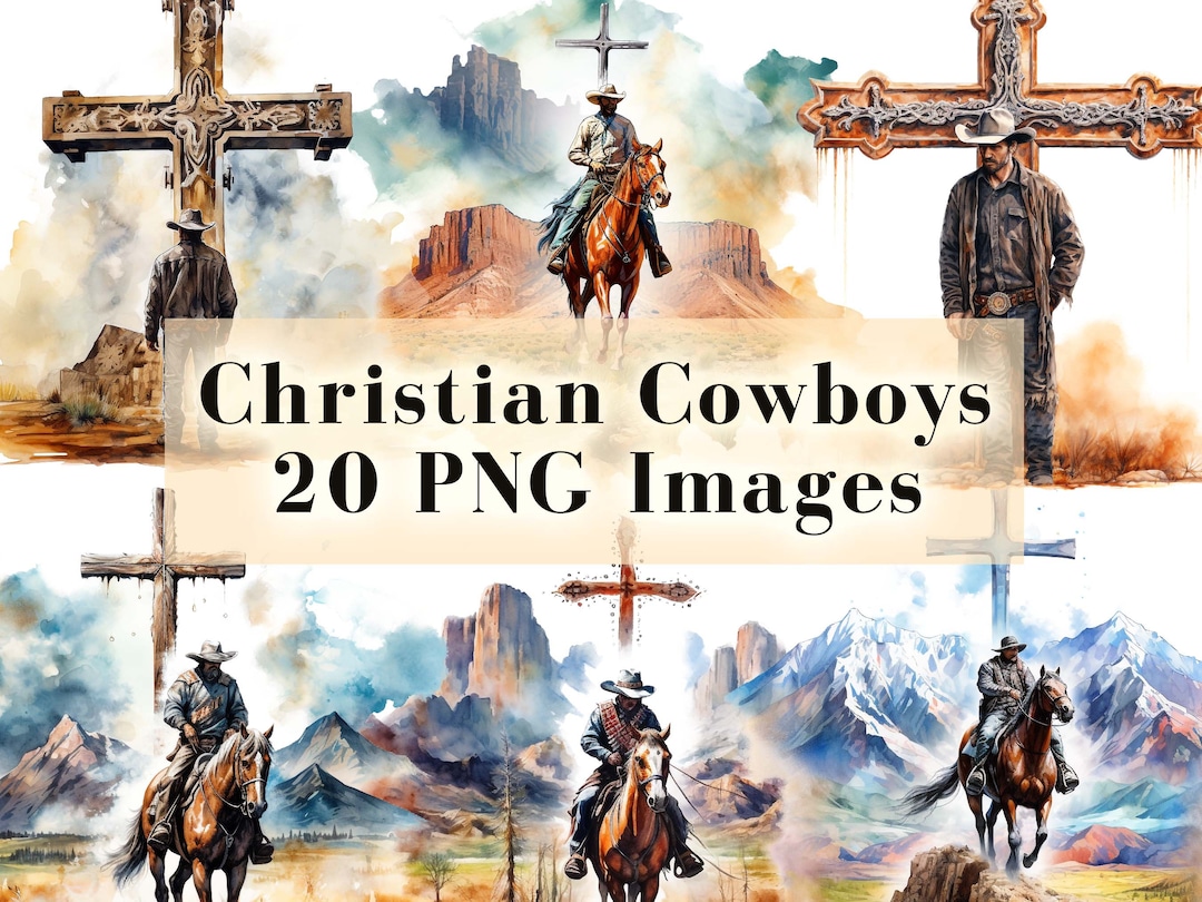 Christian Cowboy PNG Designs for Sublimation, 20 Western Christian PNG ...