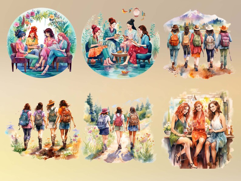 Girls Trip PNG Clipart Bundle, Friends, Beach, Drinks, Girls Trip ...