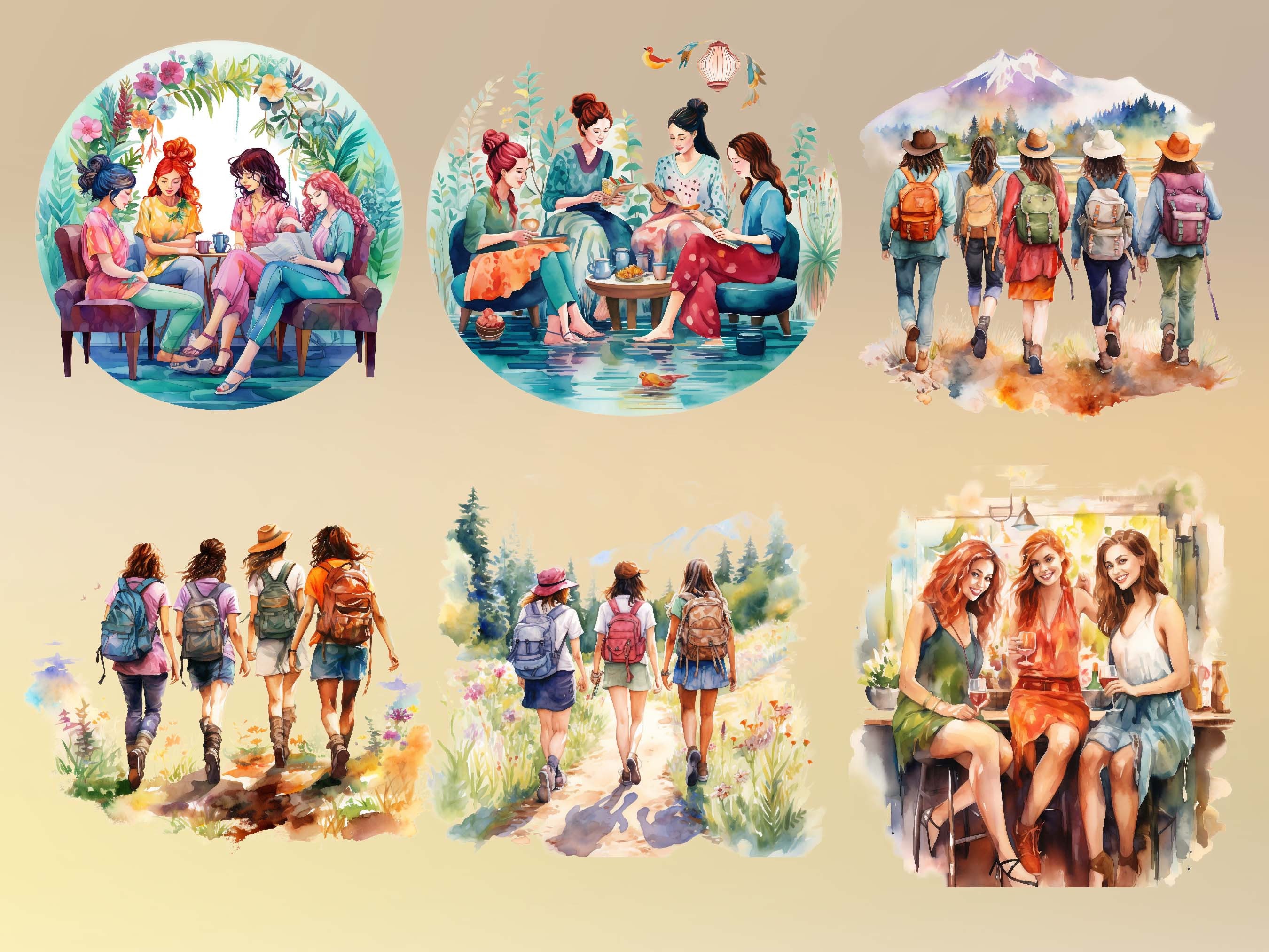 Girls Trip PNG Clipart Bundle, Friends, Beach, Drinks, Girls Trip ...