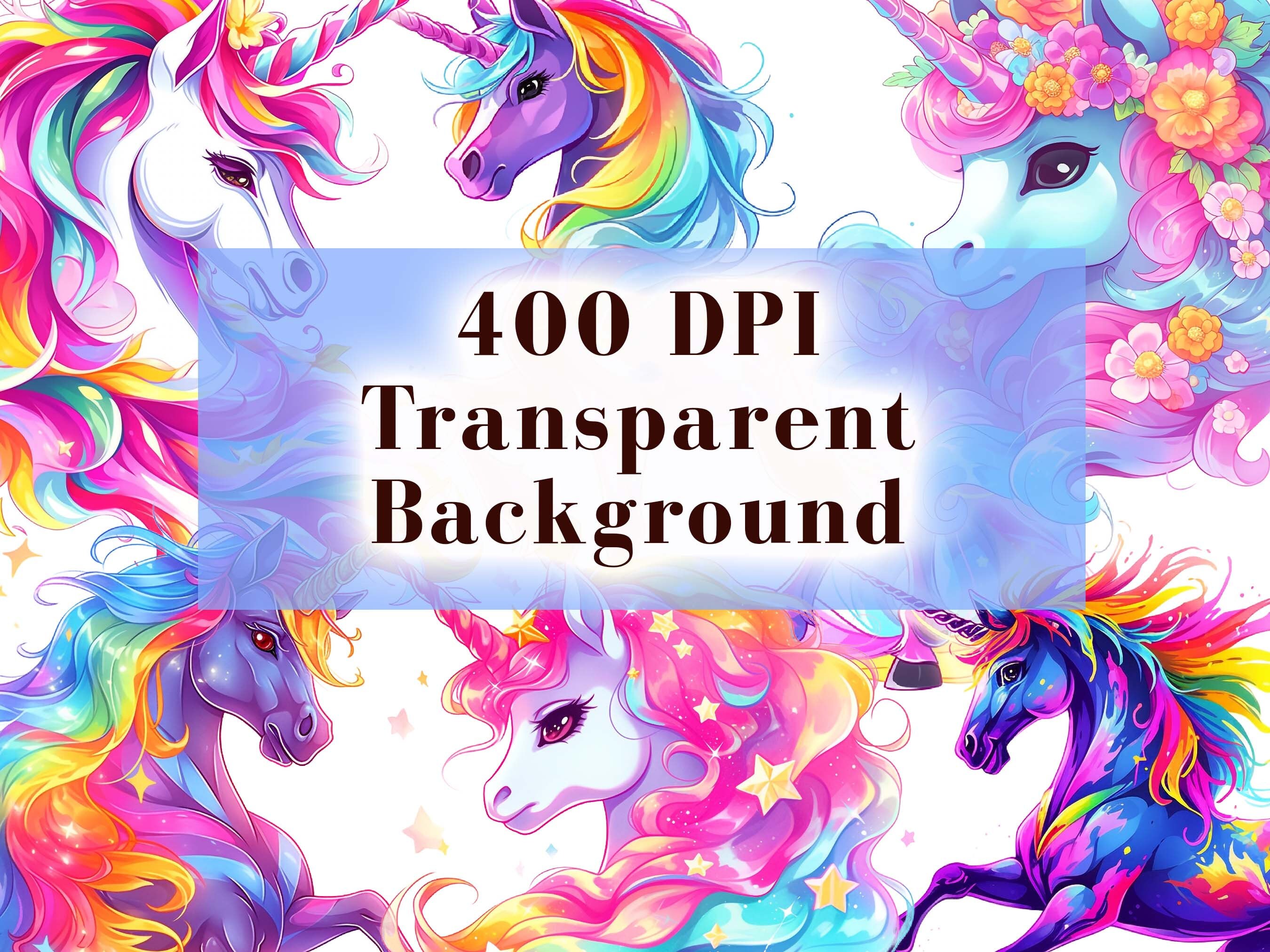 90's Neon Unicorns Clipart Bundle 20 PNG Graphics, Retro Unicorn PNG ...