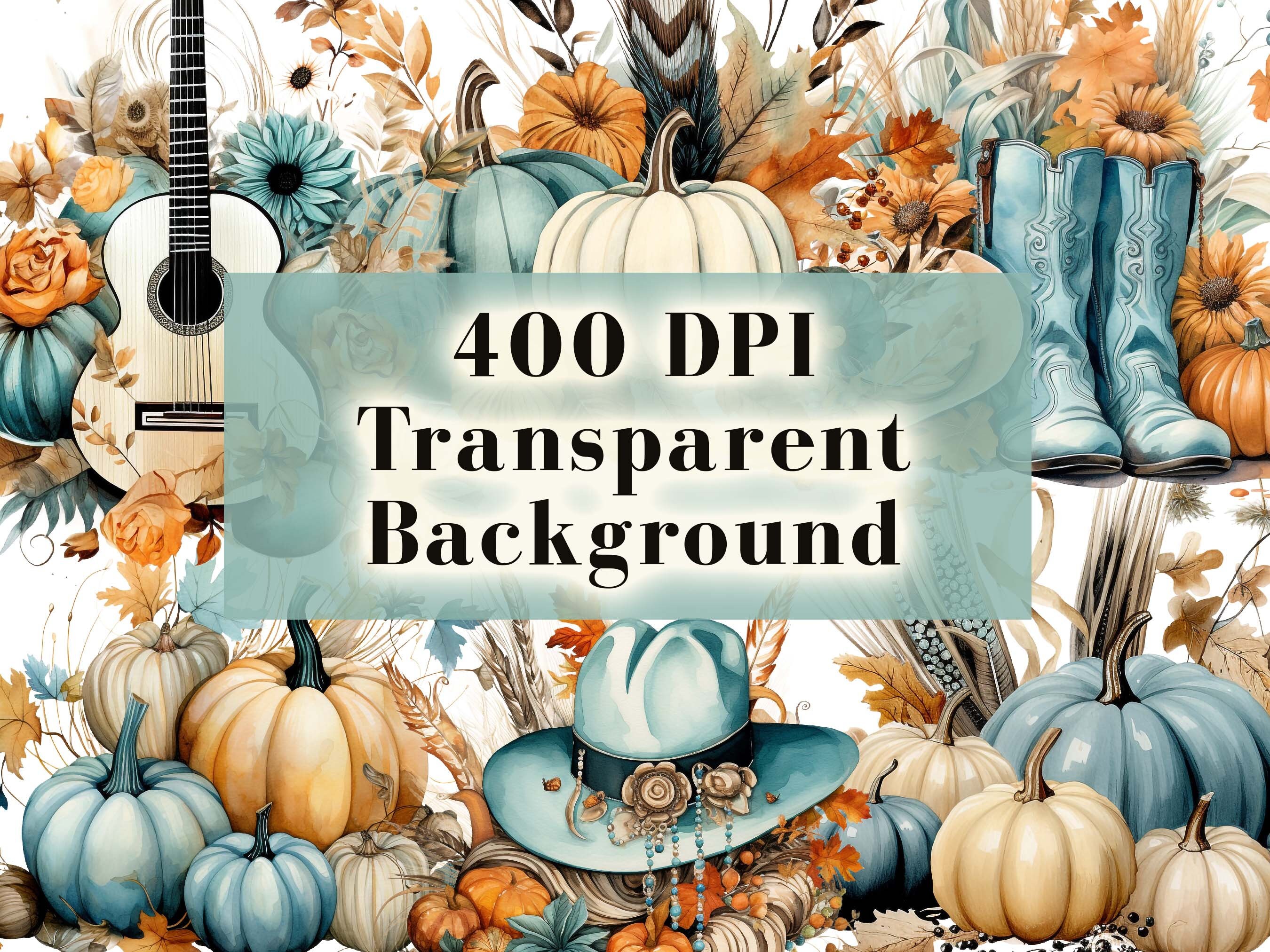 Boho Pumpkin Clipart, Fall Clipart, Thanksgiving Clipart, Watercolor ...