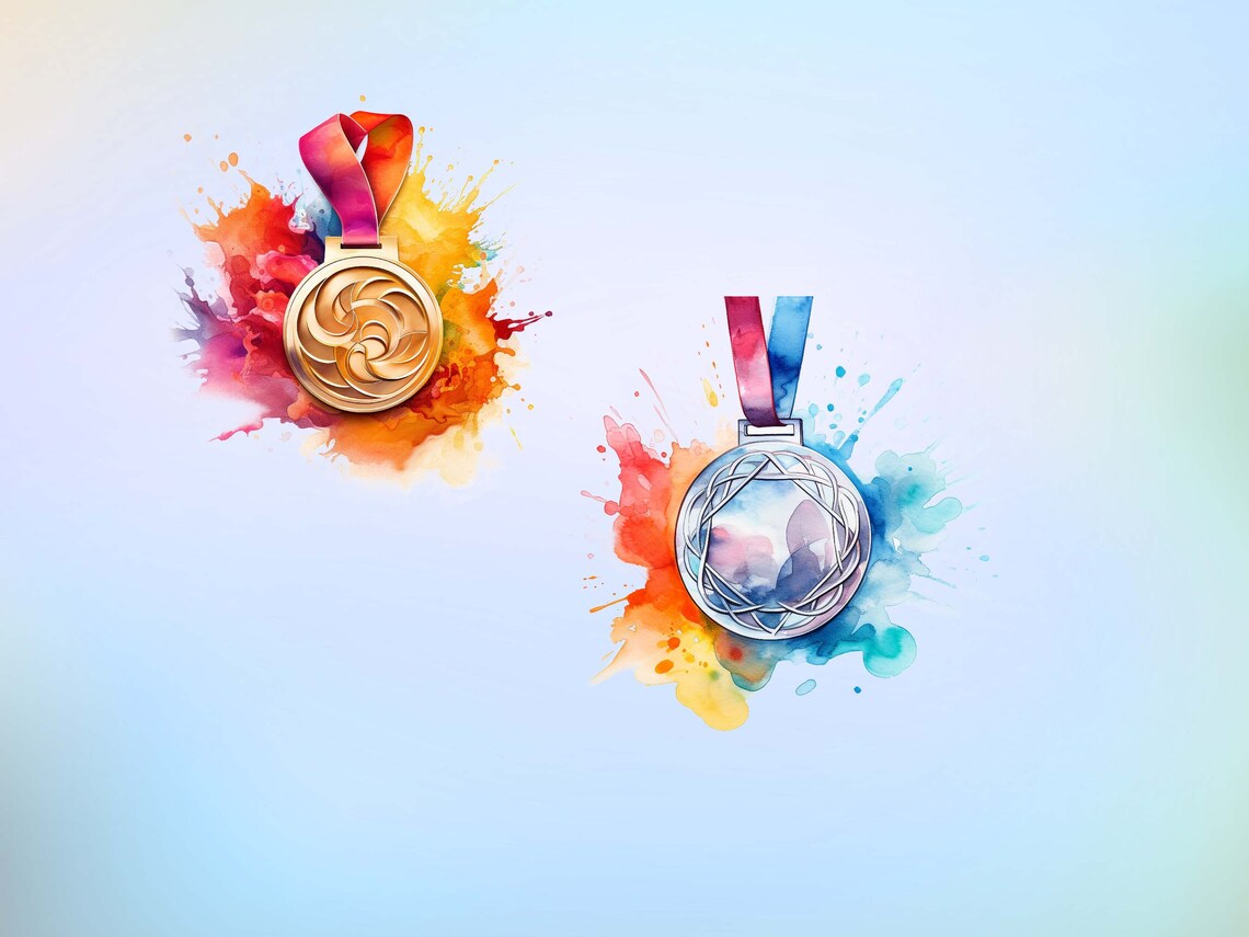 Watercolor Running Clipart Bundle, 20 Marathon Clipart PNG, Sports PNG ...