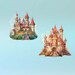 Watercolor Castle Clipart Bundle, Magic Fantasy Castle PNG, Retro ...