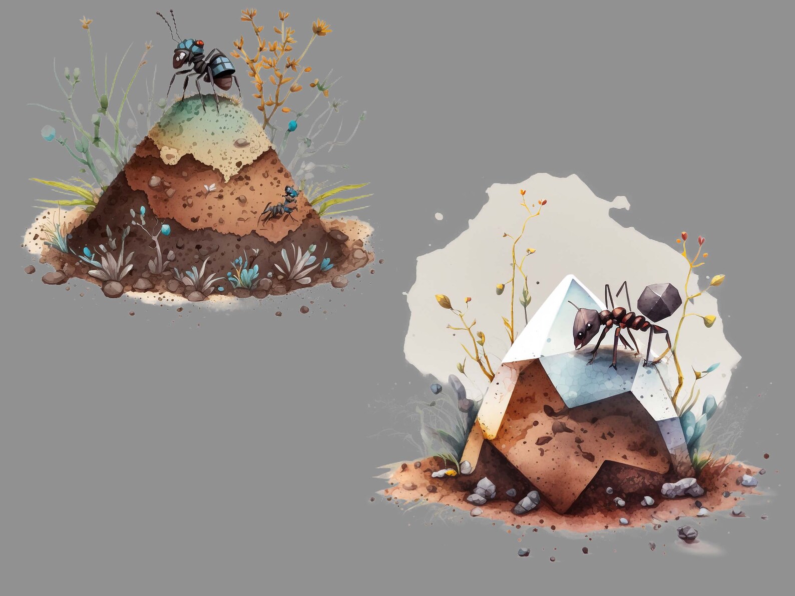 Watercolor Ants Clipart Bundle 20 Digital Ants PNG - Etsy