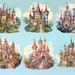 Watercolor Castle Clipart Bundle, Magic Fantasy Castle PNG, Retro ...