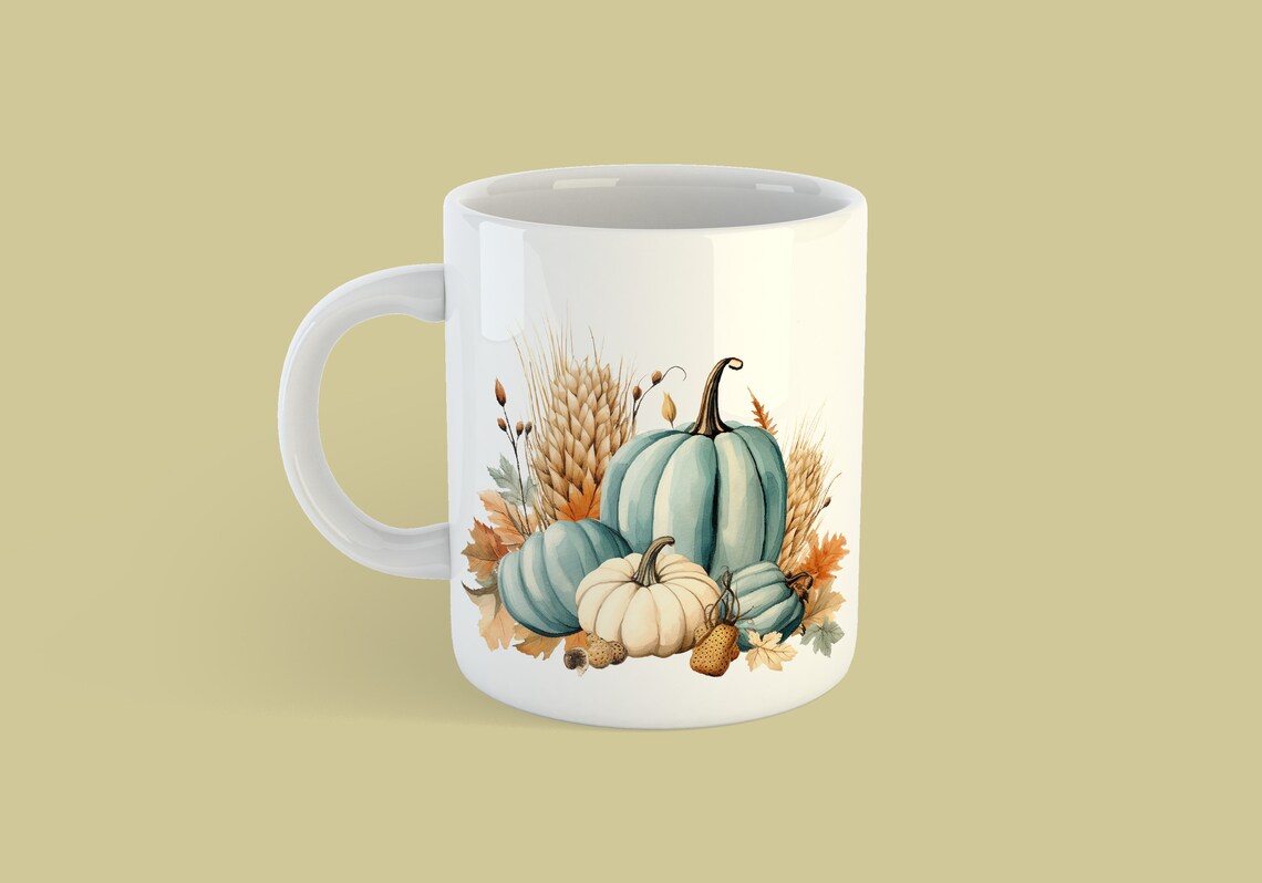 Boho Pumpkin Clipart, Fall Clipart, Thanksgiving Clipart, Watercolor ...