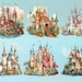 Watercolor Castle Clipart Bundle, Magic Fantasy Castle PNG, Retro ...