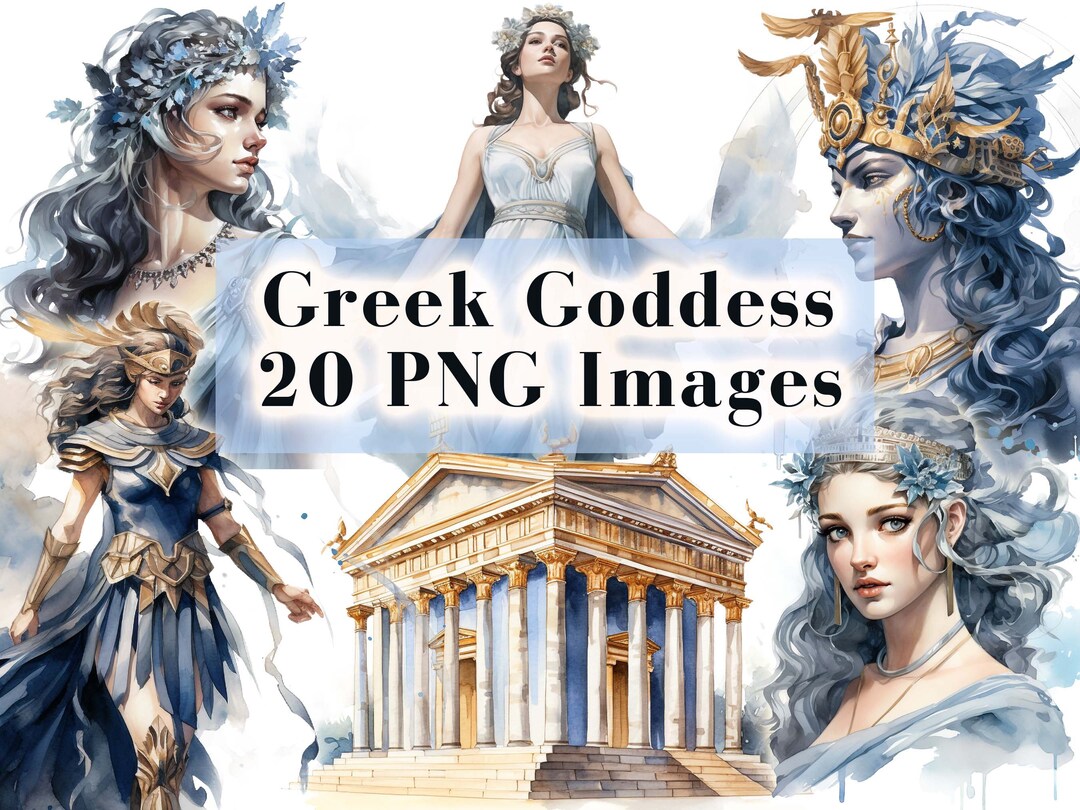 Greek Goddess Watercolor Clipart Bundle, 20 Ancient Greek Mythology Art ...