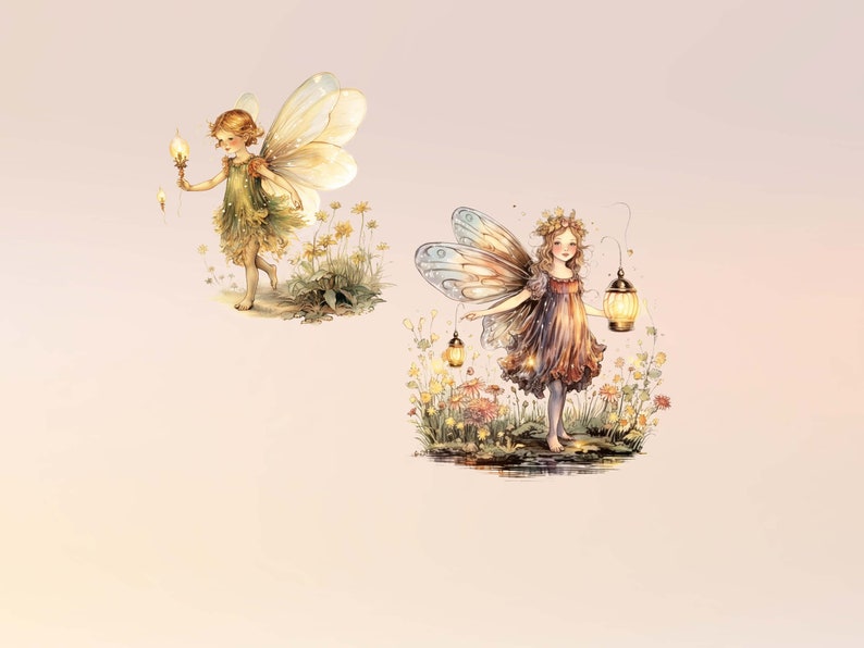 Vintage Fairy Clipart Bundle 20 PNG Graphics, Fantasy Art, Fairy Tale ...