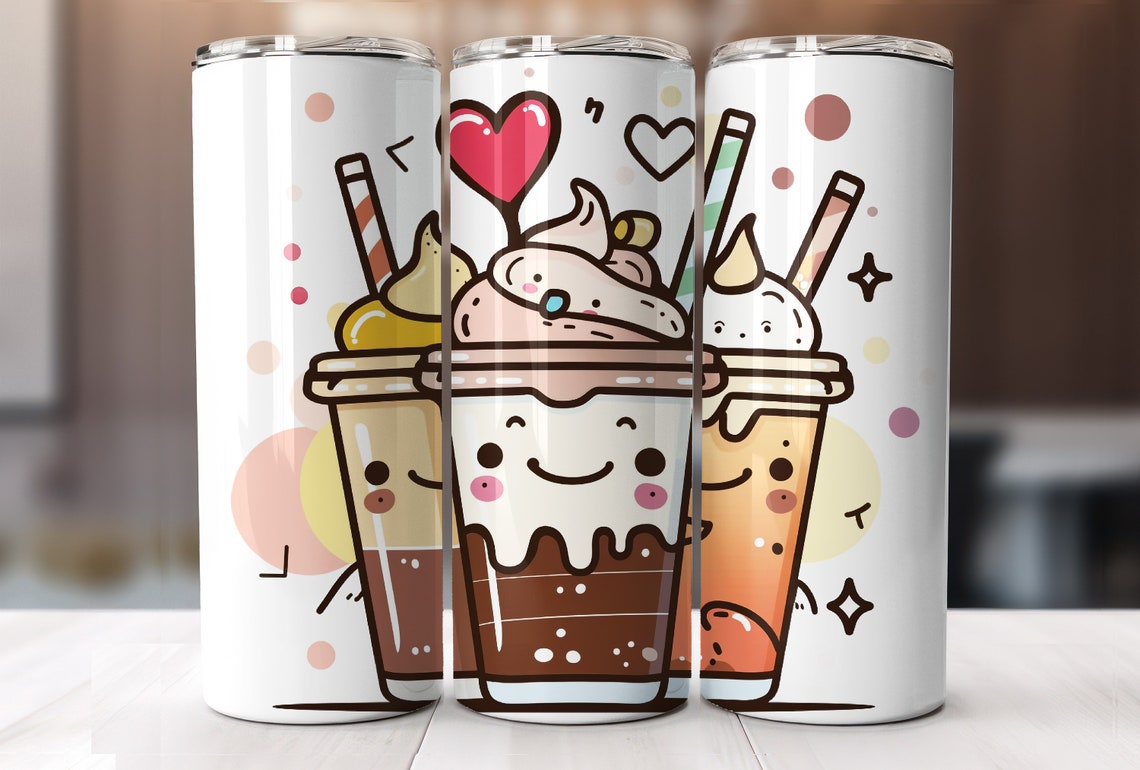 Coffee Kawaii Clipart Bundle 20 Cute Coffee PNG Clip Art, Coffee ...