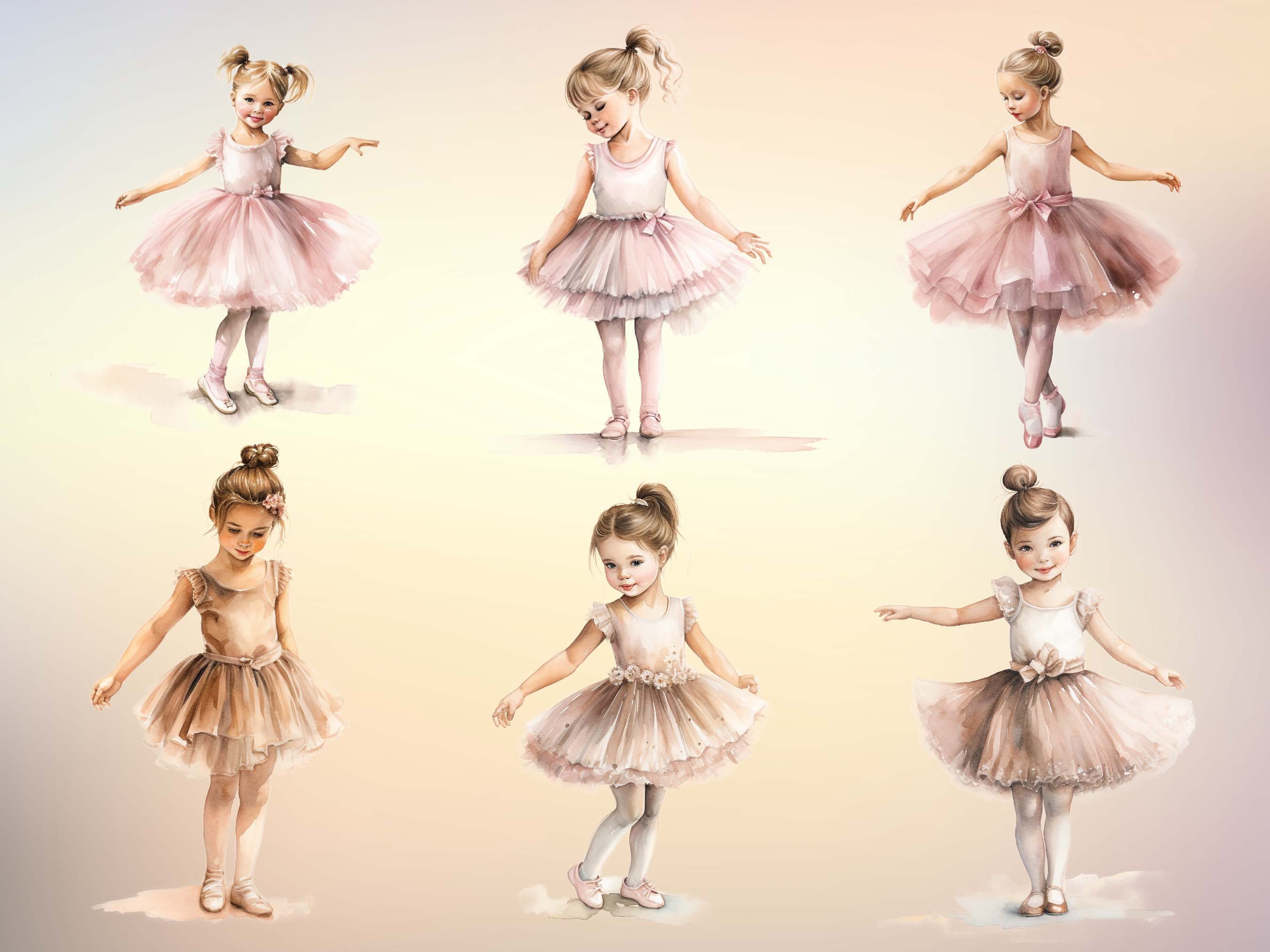 Watercolor Ballerina Clipart Bundle, Pink Ballet Clipart, 20 Ballerina ...