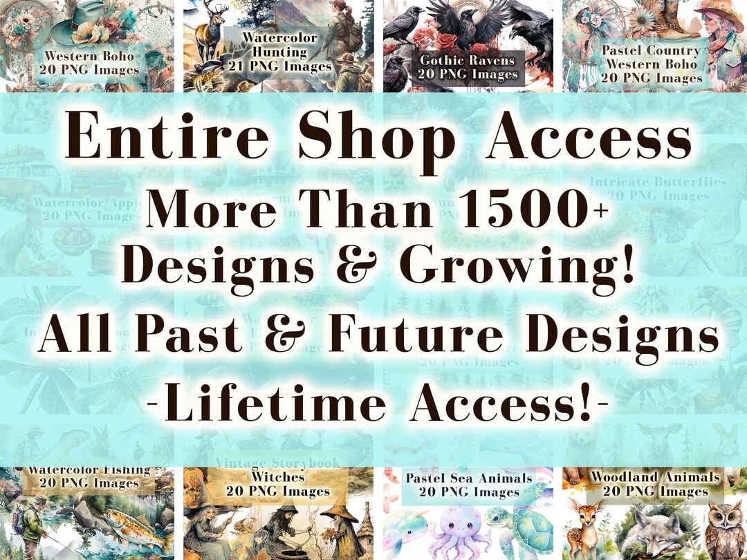 1500+ Clipart Mega Bundle - Unlimited Shop Access - Mega Collection of ...