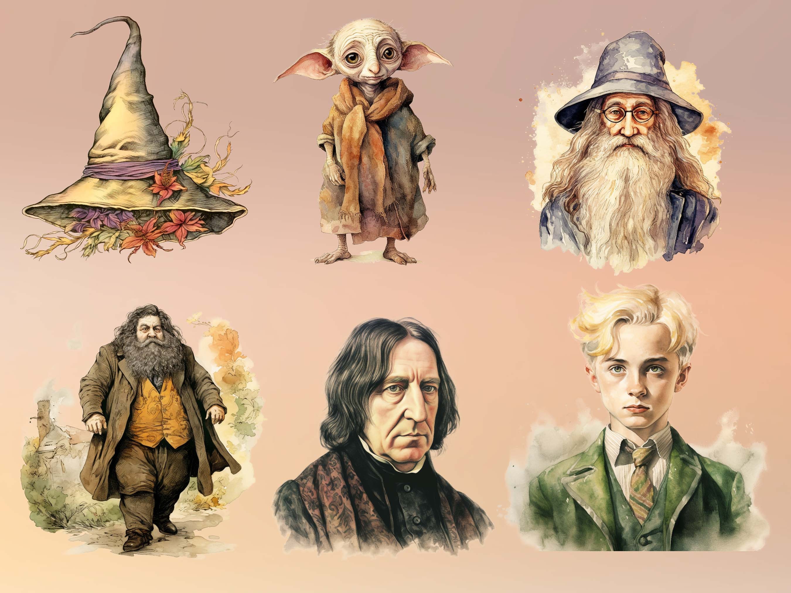 Wizard School Clipart Bundle, Magic School, 20 Witch and Wizard PNG ...