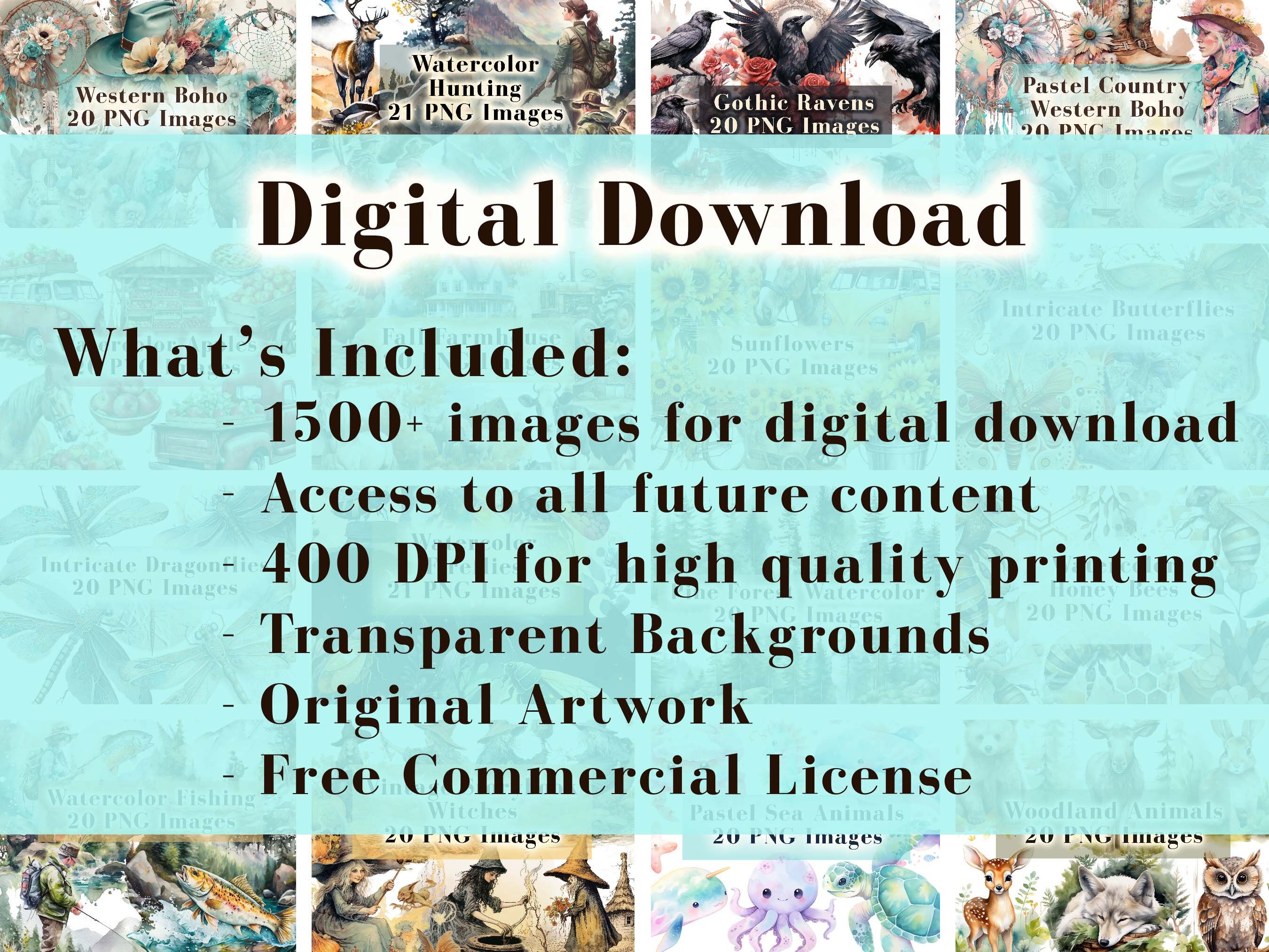 1500 Clipart Mega Bundle Unlimited Shop Access Mega Collection of High ...
