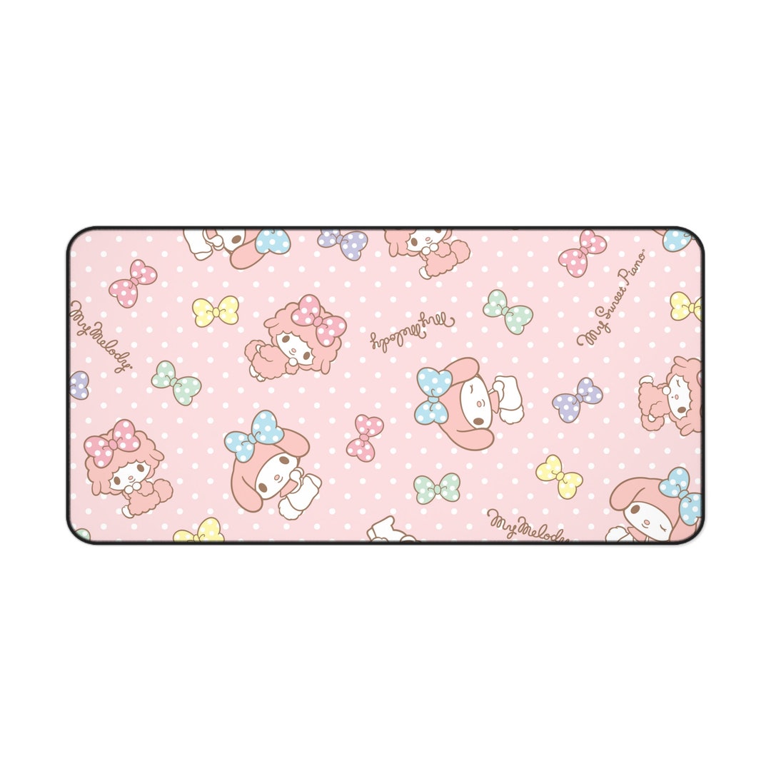 My Melody Mouse Pad My Melody Pink Bow Polka Dot Sanrio - Etsy